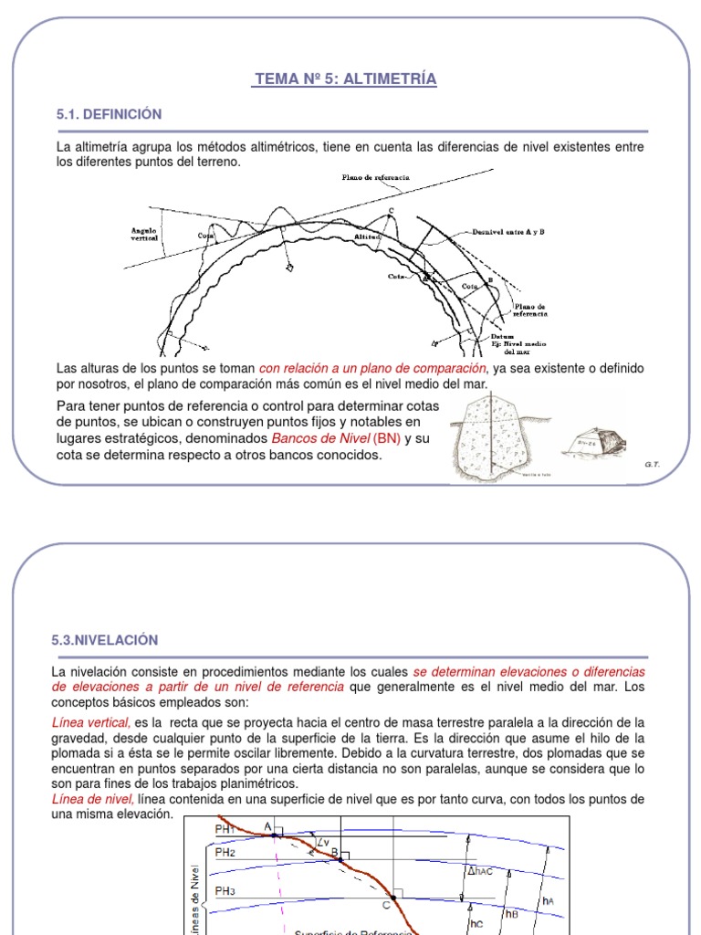 Altimetria | PDF | Metrología | Topografía