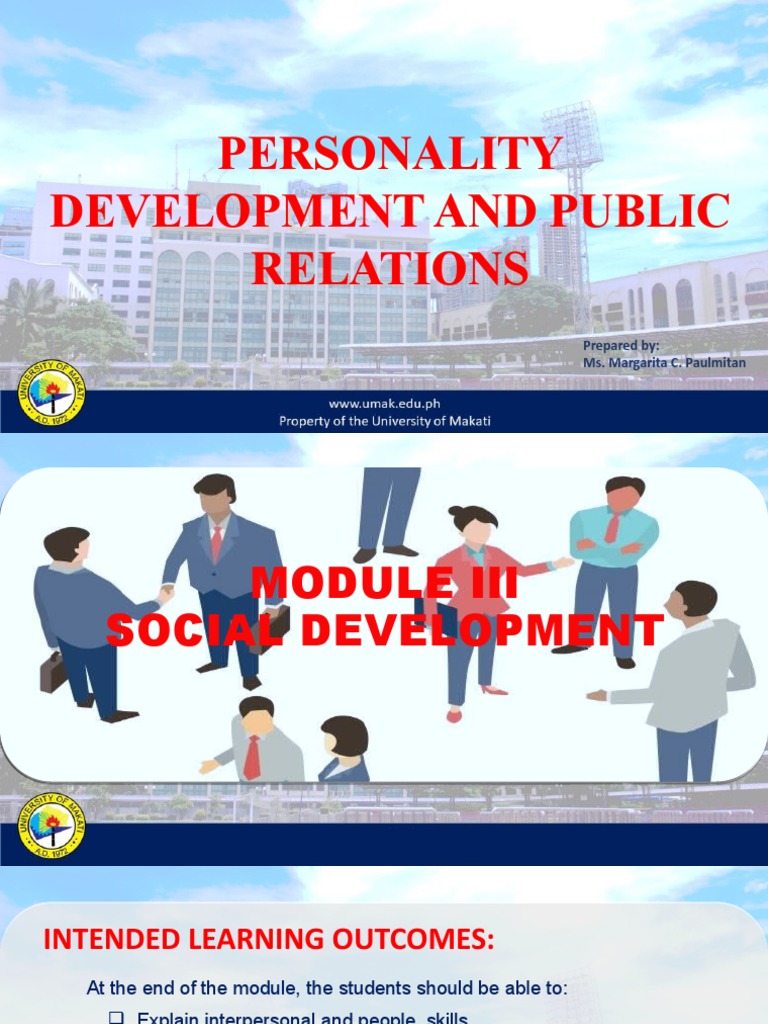MODULE 3 - Social Development | PDF | Communication | Leadership