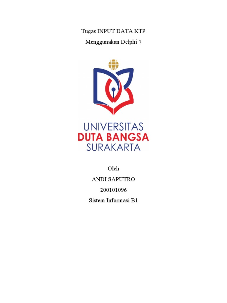 Tugas INPUT DATA KTP | PDF | Komputer