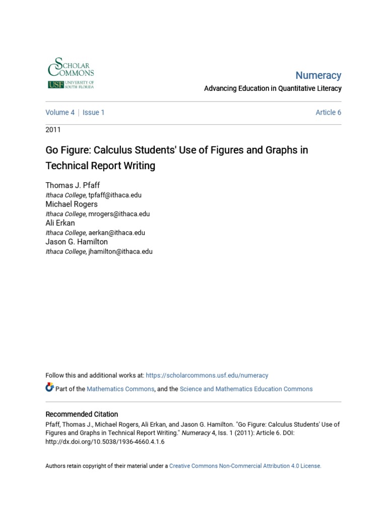 Calculus Students Use of Figures and Graphs in Technical Report Writing ...