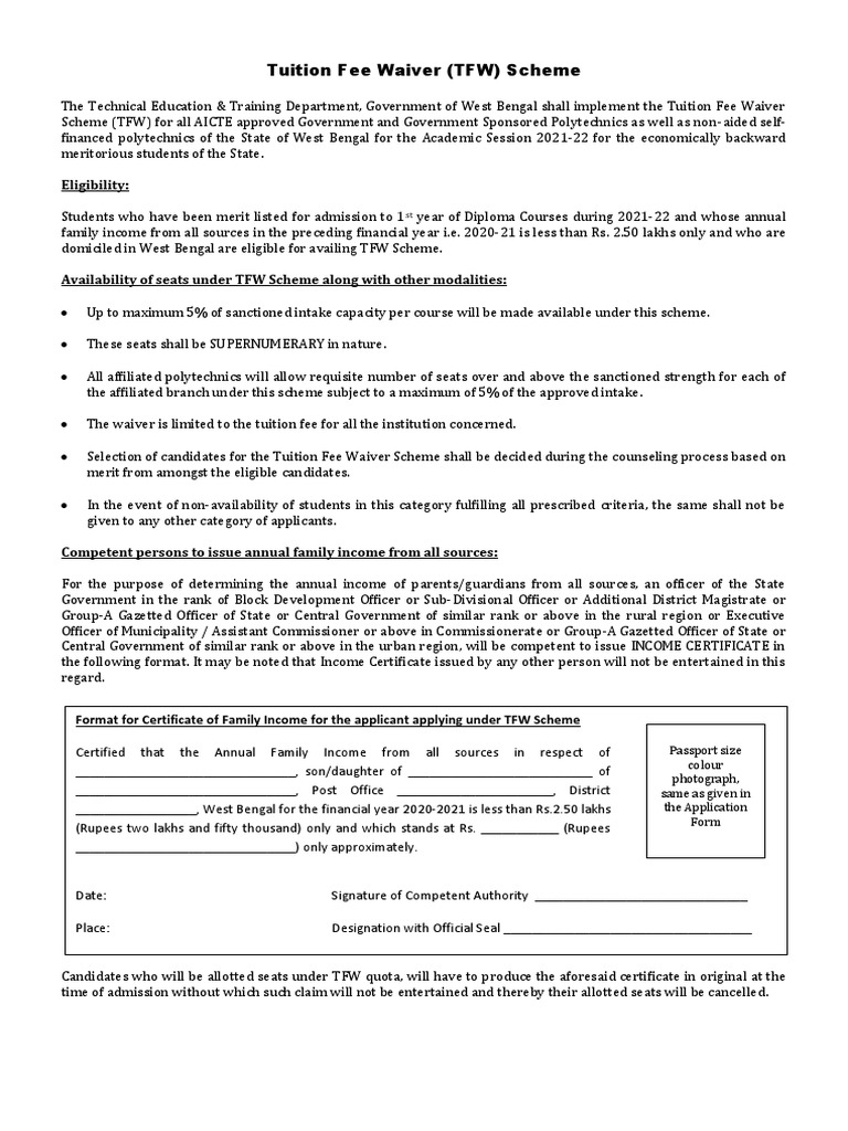 TFW Scheme | PDF | Government