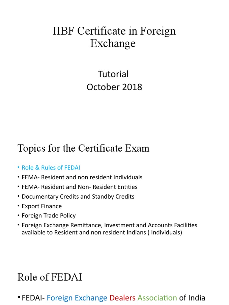 IIBF Certificate FEDAI - I | PDF | Futures Contract | Option (Finance)