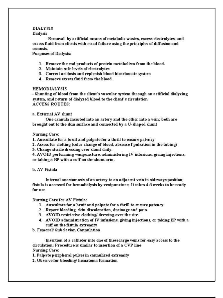 DIALYSIS | PDF | Hemodialysis | Dialysis