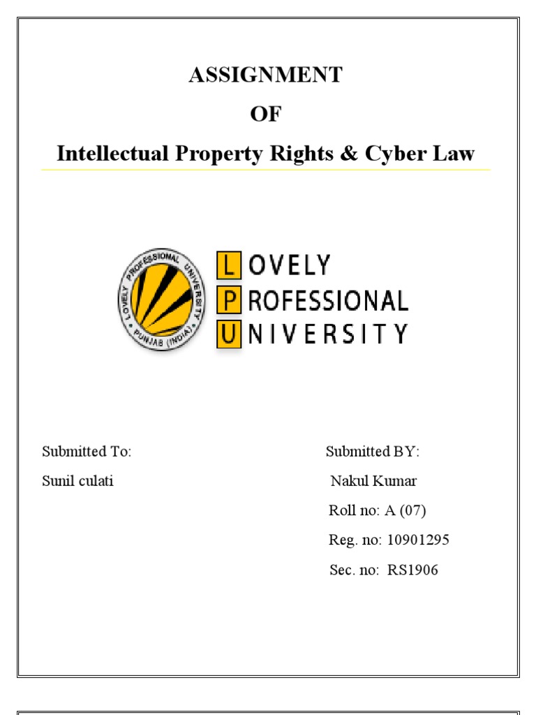 IPR Assignment | PDF | Intellectual Property | Entertainment