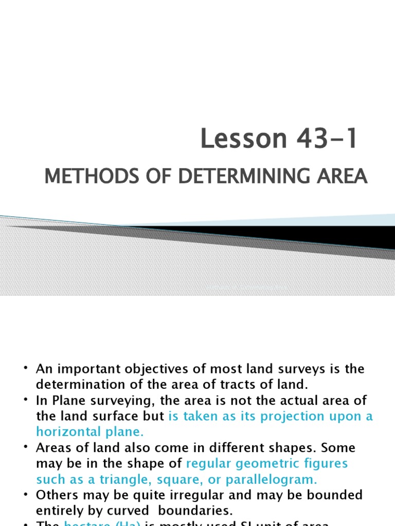 Methods of Determining Area | PDF