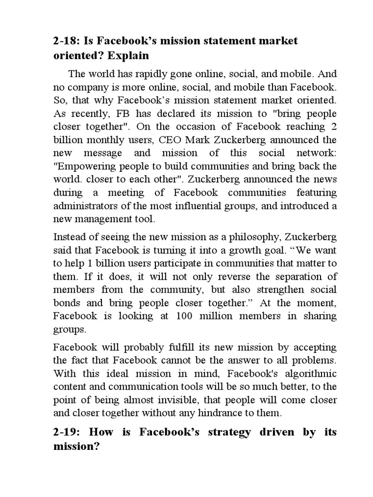 How Facebook's Mission of Connecting People Globally Drives its ...