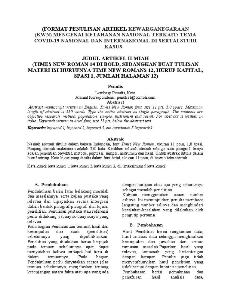 Template TB 2 KWN Umb 2021 | PDF