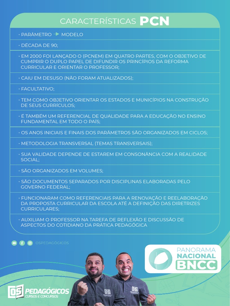 Características dos PCNs na Educação | PDF | Ciências e Matemática