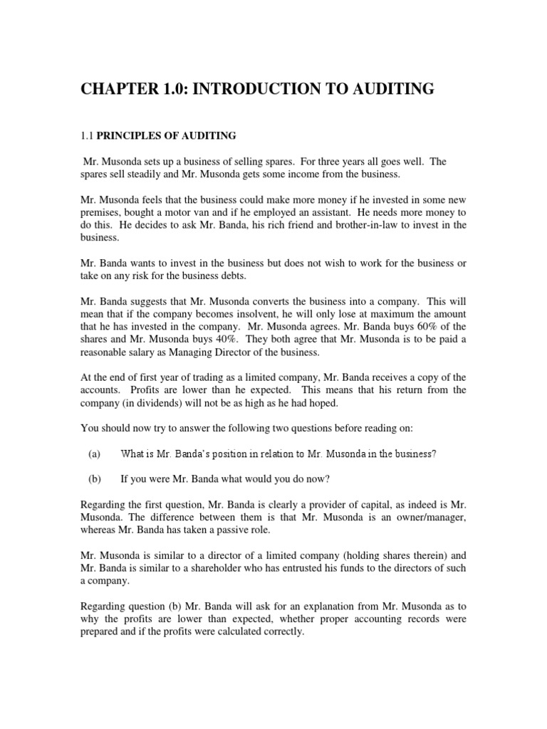 Principles of Auditing D11 | PDF | Audit | Financial Audit