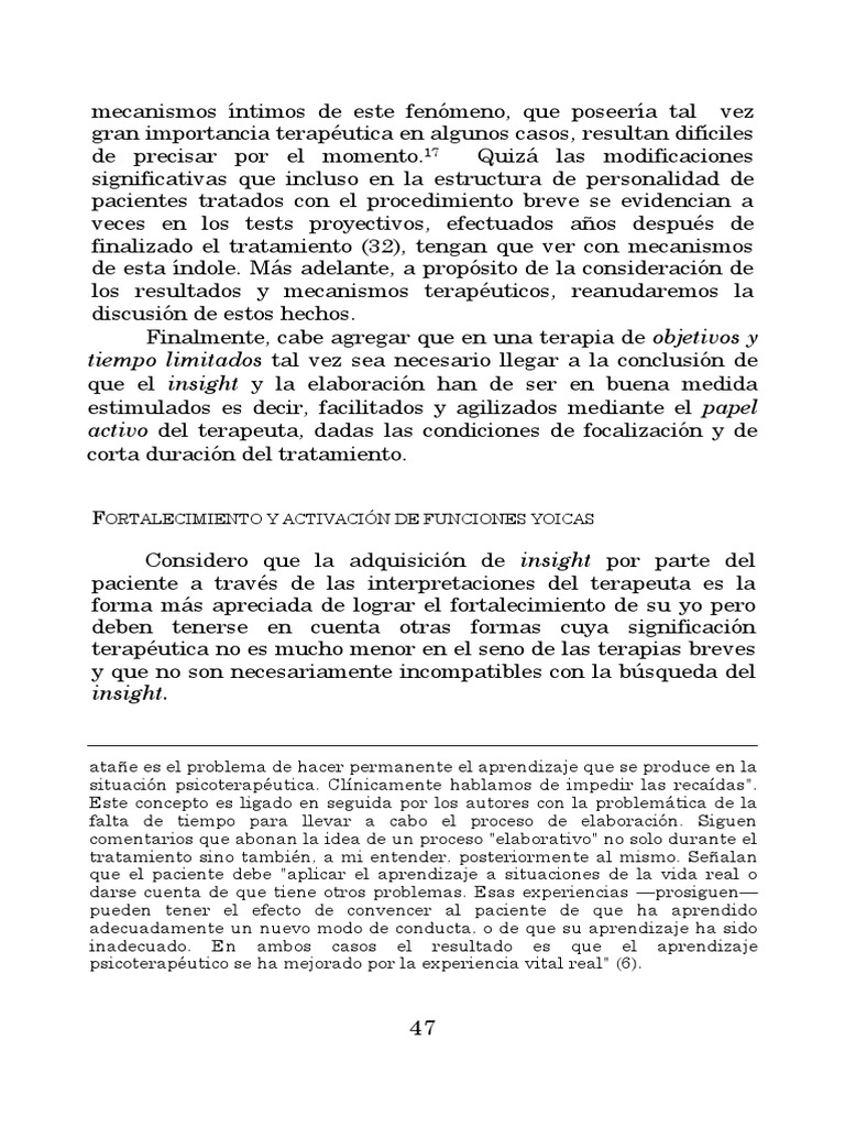 Braier - Cap 3 - Bases Teóricas (Segunda Parte) | PDF | Psicoterapia ...