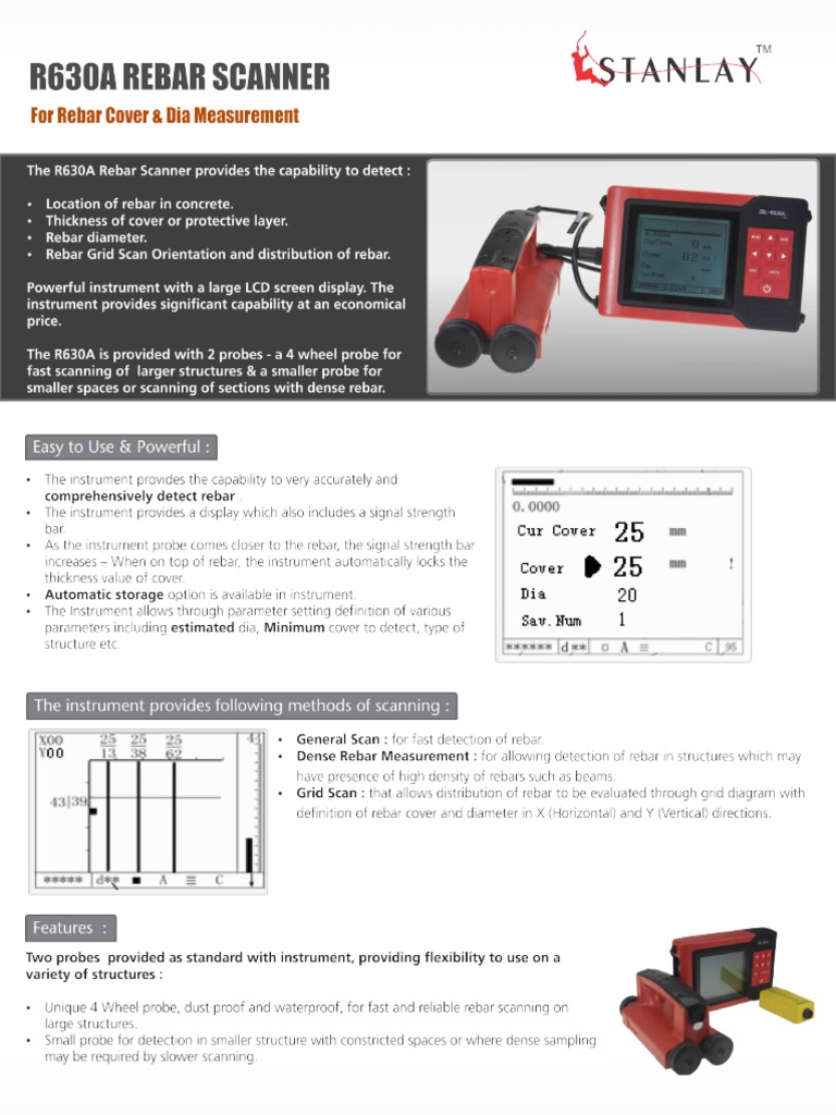 r630 Rebar Scanner Concrete | PDF