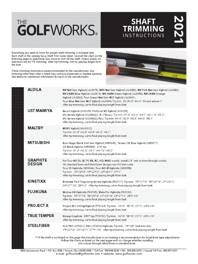 Shaft Trim Inst | PDF