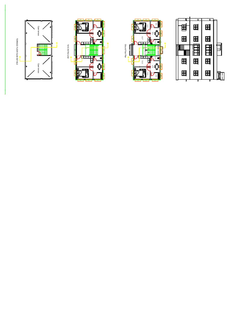 2d FRONT VIEW of Building in Autocad | PDF | Buildings And Structures