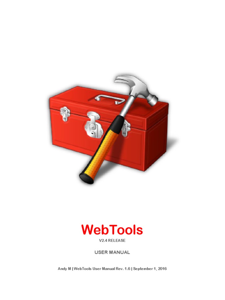 Webtools: User Manual | PDF | Computer File | Menu (Computing)