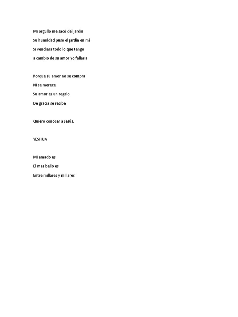 Letra Yeshua | PDF