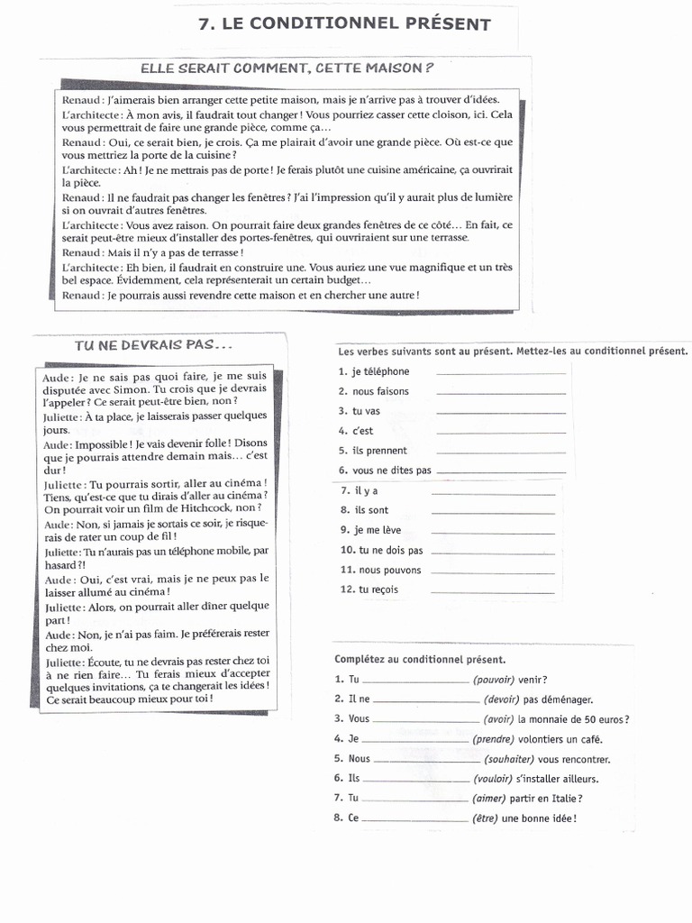 Le Conditionnel Present | PDF