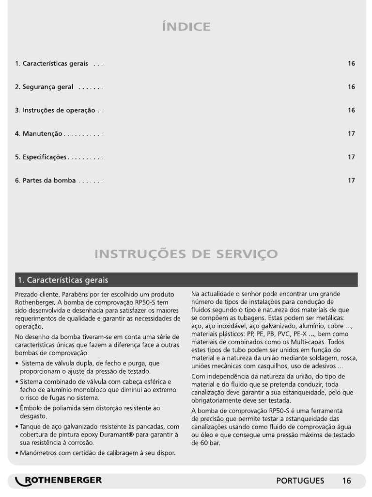 RP50 - Manual de Instrucao | PDF