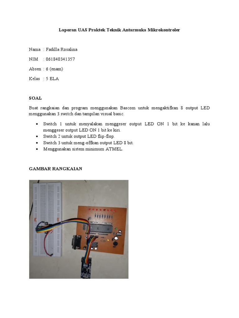 Laporan UAS Praktek Teknik Antarmuka Mikrokontroler | PDF | Software Development | Software ...