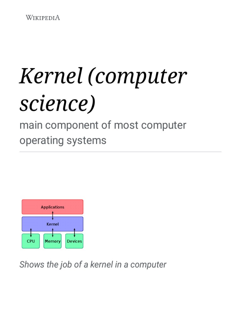 Kernel (Computer Science) - Simple English Wikipedia, The Free ...