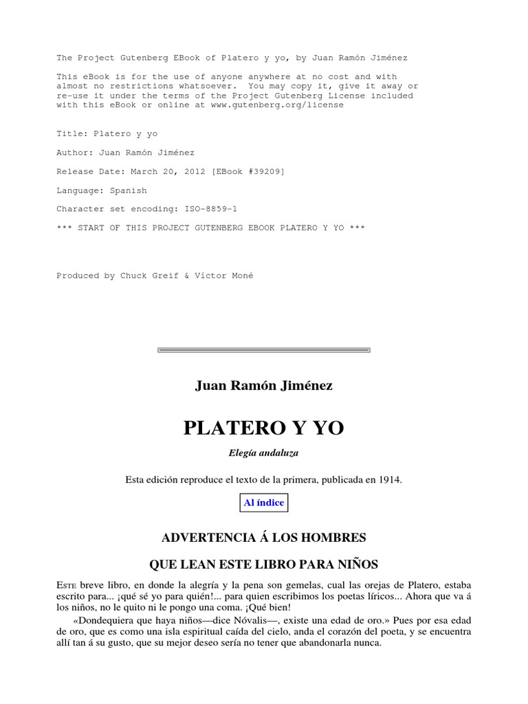 Platero | PDF | Cielo
