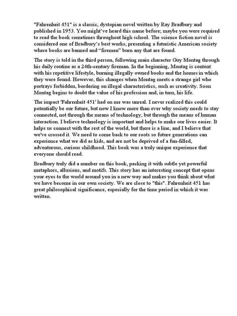 Fahrenheit 451 | PDF
