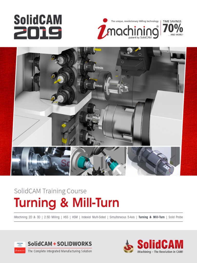 SolidCAM 2019 Mill-Turn Training Course | PDF | Cartesian Coordinate ...