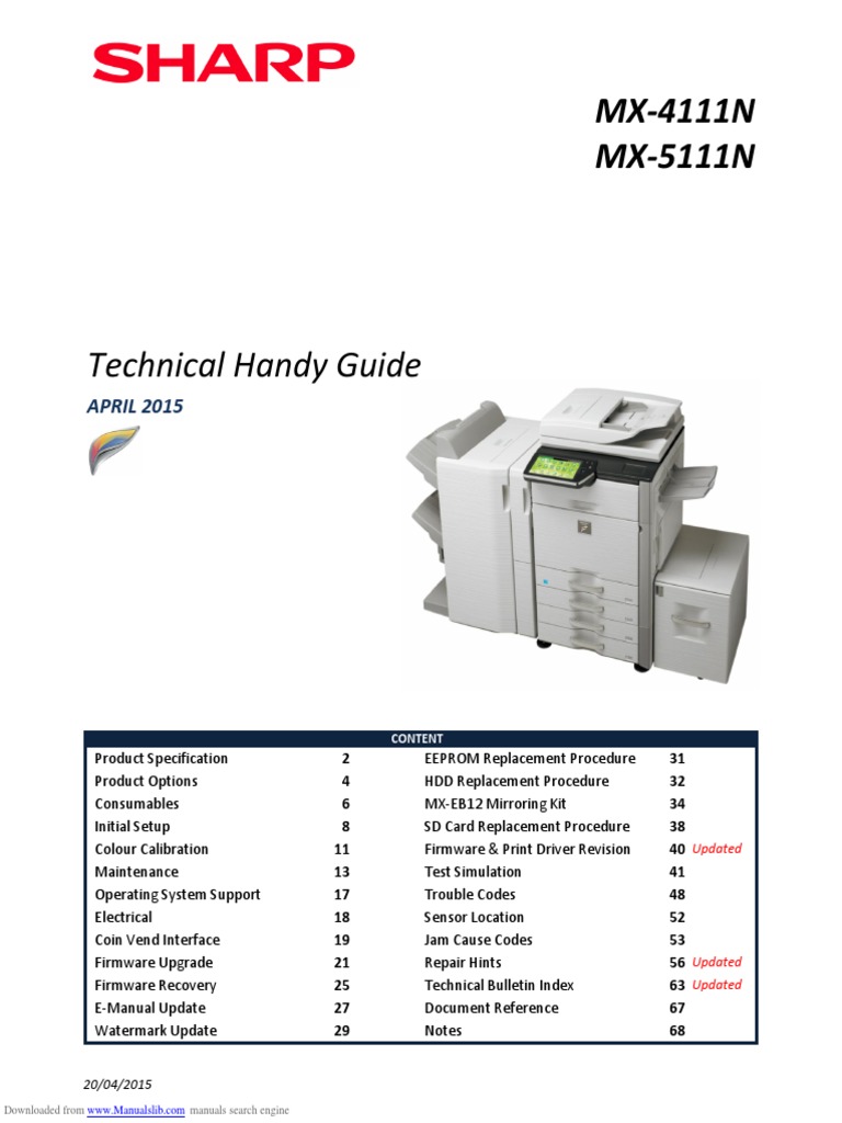 Sharpmx 4111n Guide | PDF | Computing | Office Equipment