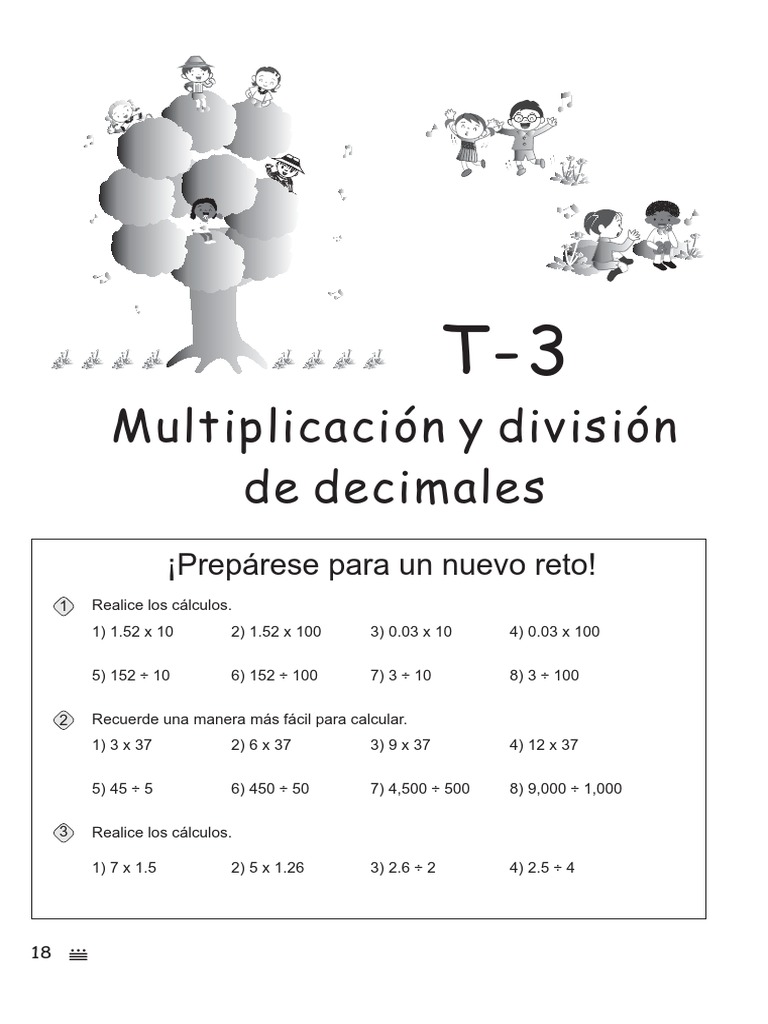 Ejercicios Multiplicacion y Division de Decimales Primaria | PDF ...