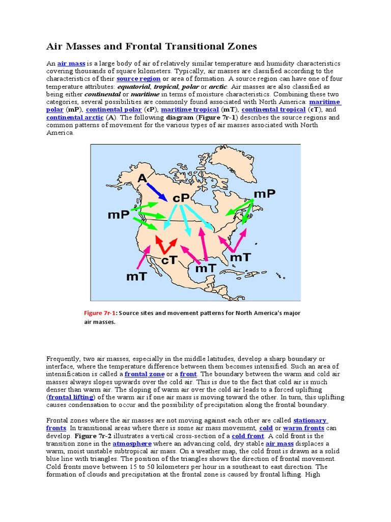 Air Masses and Frontal Transitional Zones | PDF