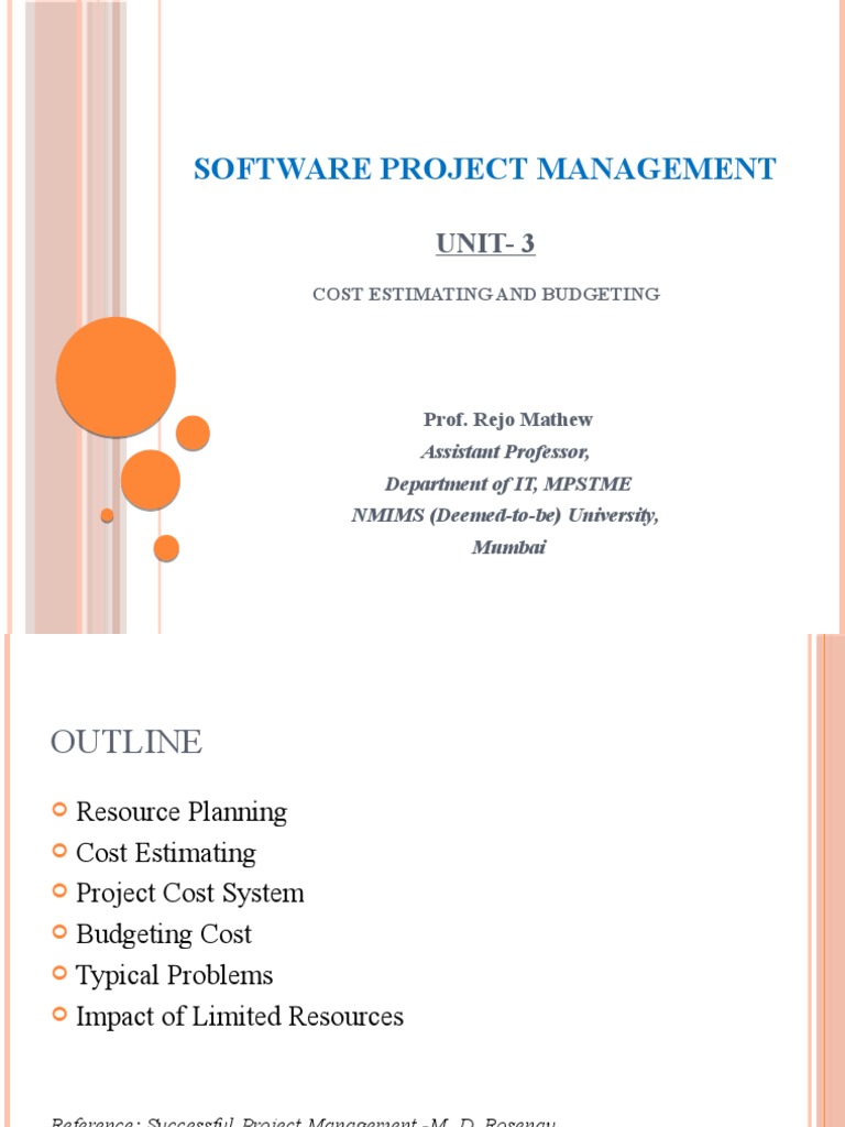 Software Project Management: Unit-3 | PDF | Input/Output | Software ...