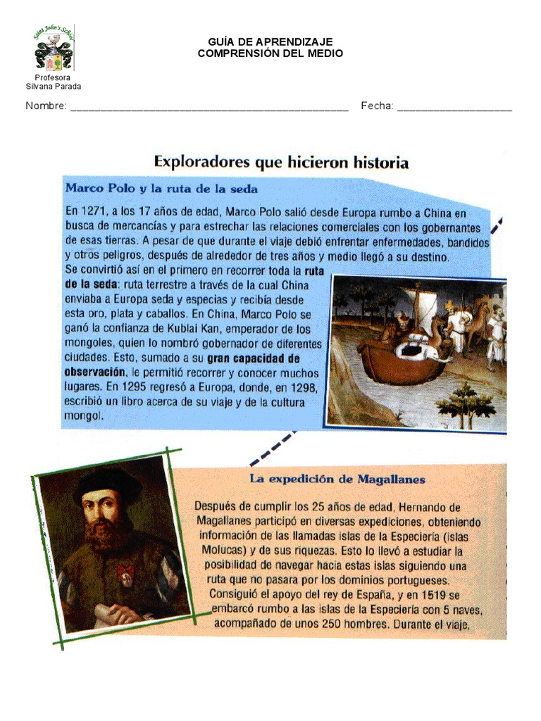 GUÍA DE APRENDIZAJE Expediciones | PDF