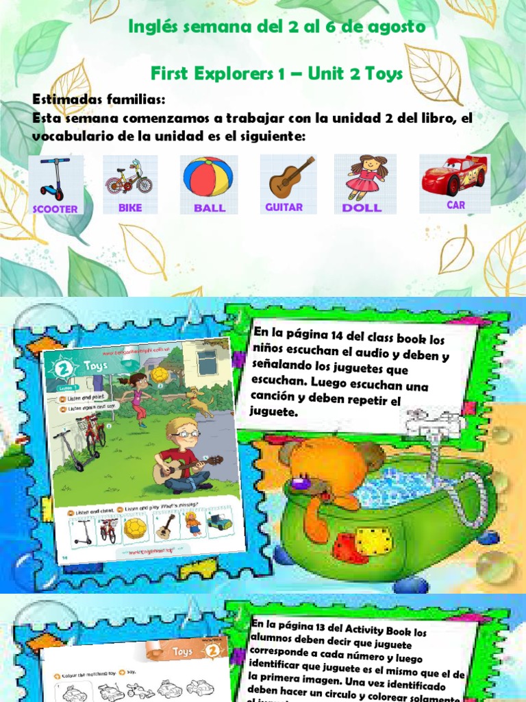 Actividades de Vocabulario de Juguetes | PDF