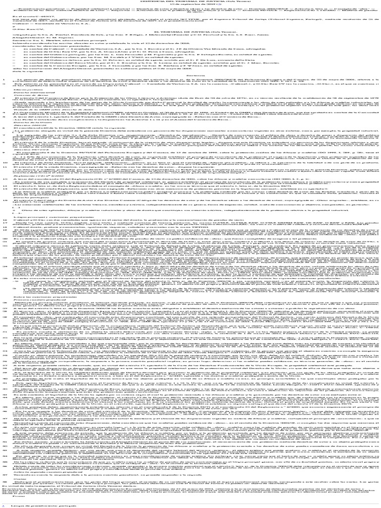 Caso Cofemel TJCE | PDF | Derechos de autor | Caso de ley