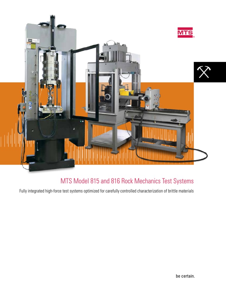 MTS Model 815 and 816 Rock Mechanics Test Systems | PDF | Strength Of ...