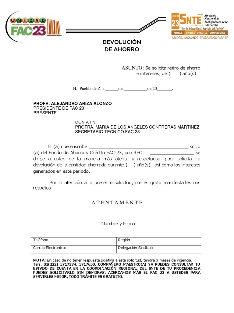 Formato de Devolucion | PDF