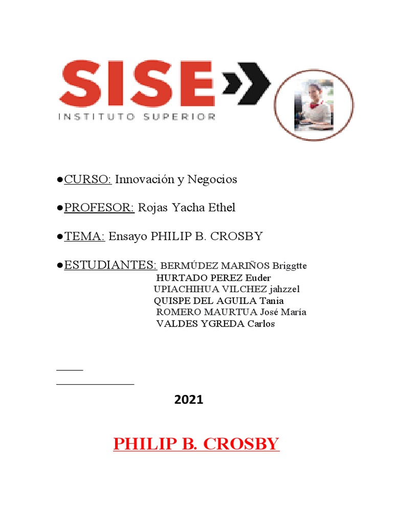 Crosby: Calidad Total y Cero Defectos | PDF | Calidad (comercial ...