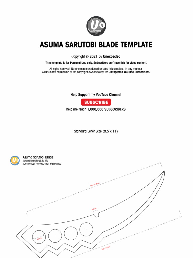 Asuma Chakra Blade Template | PDF