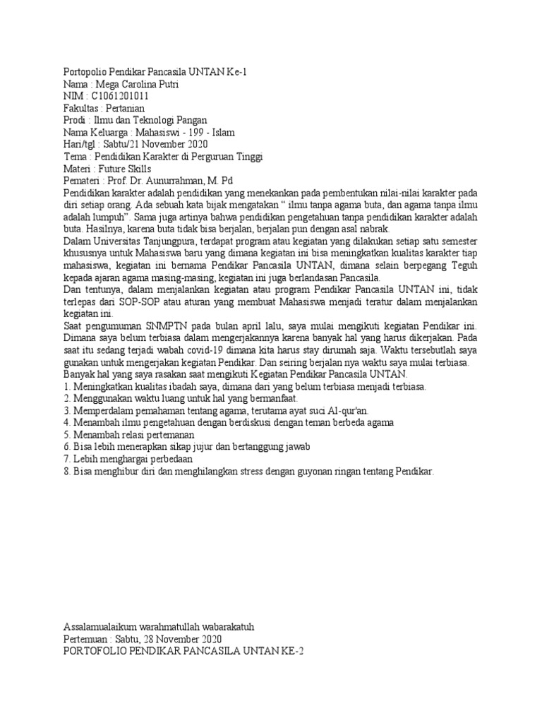 Contoh Portofolio | PDF