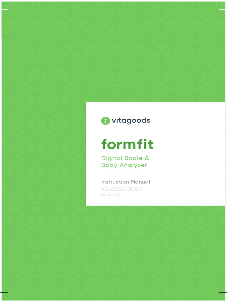 Formfit: Digital Scale & Body Analyzer | PDF | Electromagnetic ...