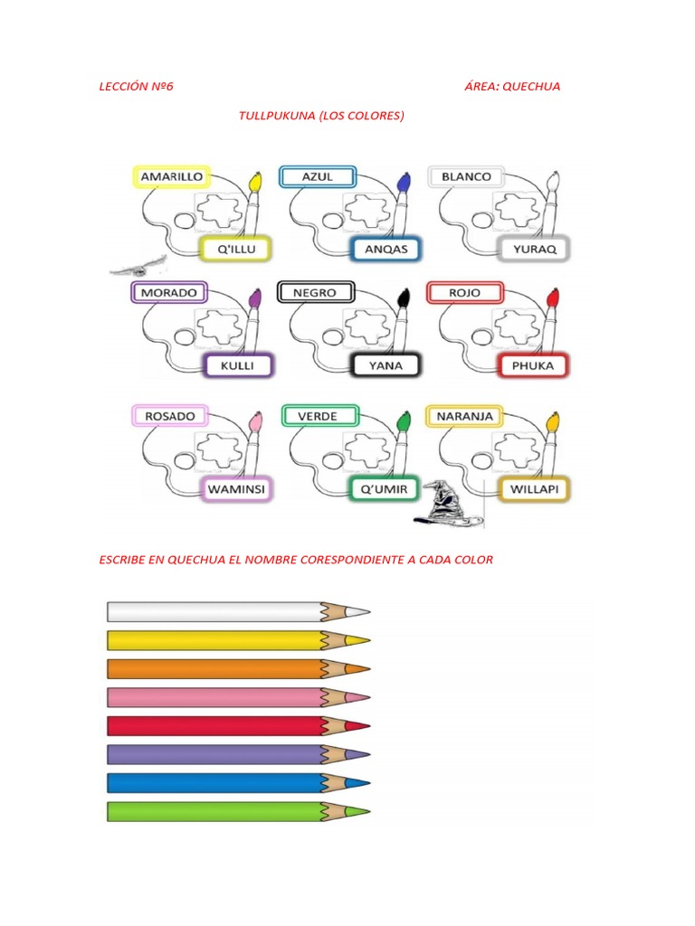 Quechua: Nombres de los Colores | PDF