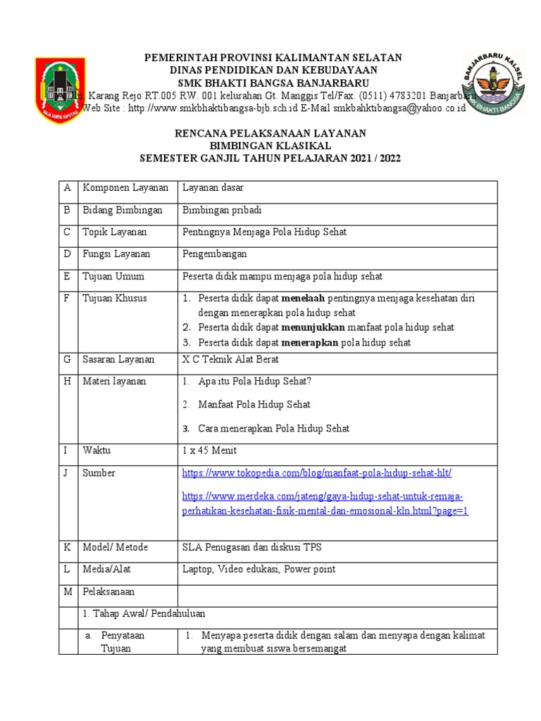 RPL Bimbingan Klasikal | PDF