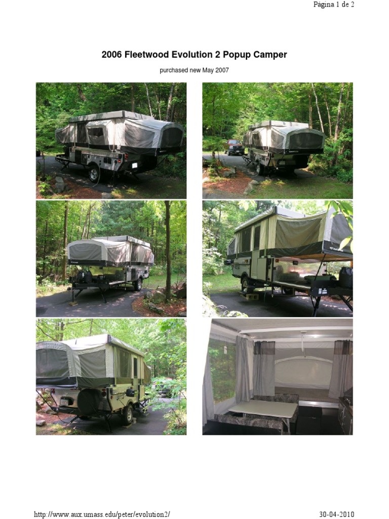 2006 Fleetwood Evolution 2 Popup Camper: Purchased New May 2007 | PDF ...
