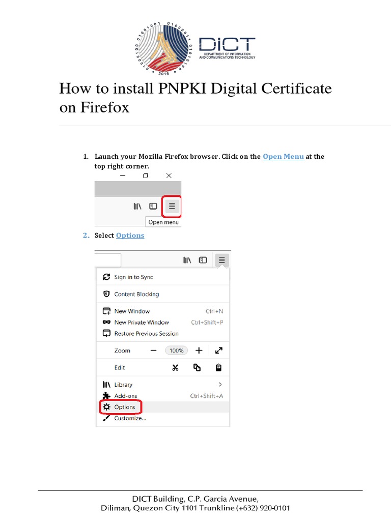 How To Install PNPKI Digital Certificate On Firefoxe | PDF