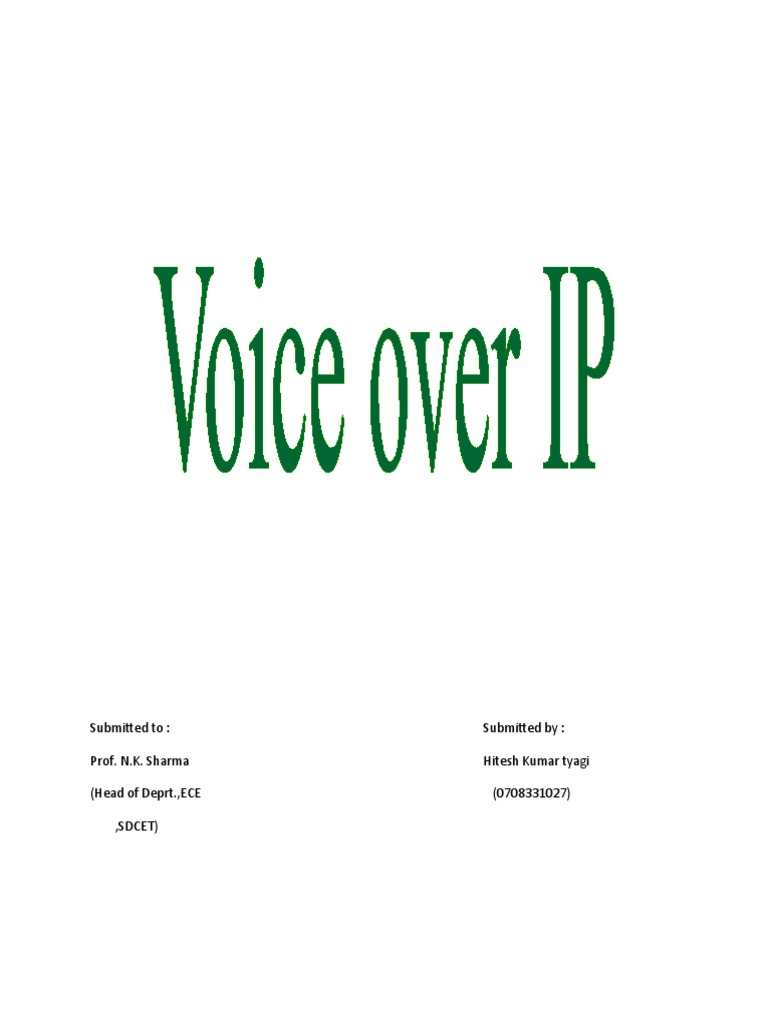 Voice Over IP | Download Free PDF | Voice Over Ip | Asynchronous ...