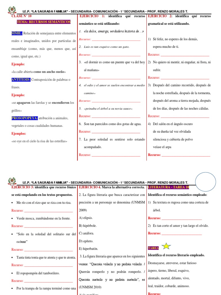 Tema: Recursos Semánticos: Clase #10 Ejercicio 1: Ejercicio 2 | PDF