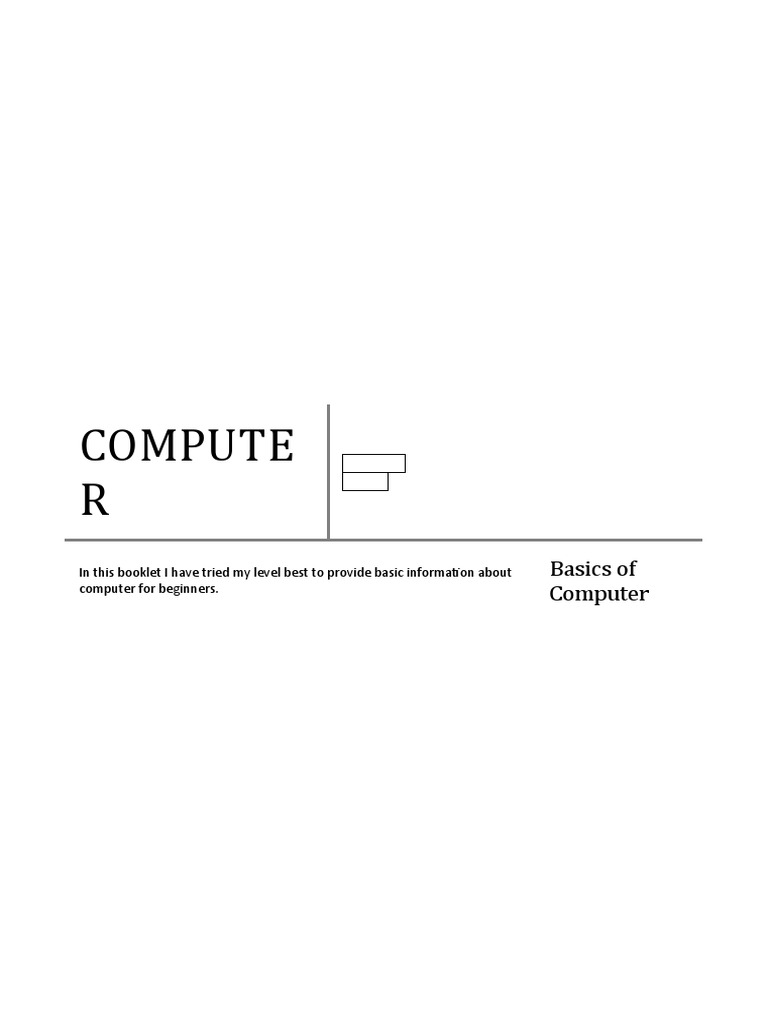 Compute R: Basics of Computer | PDF | Printer (Computing) | Computer ...