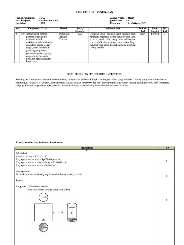 Instrumen Penilaian | PDF | Metode & Bahan Ajar