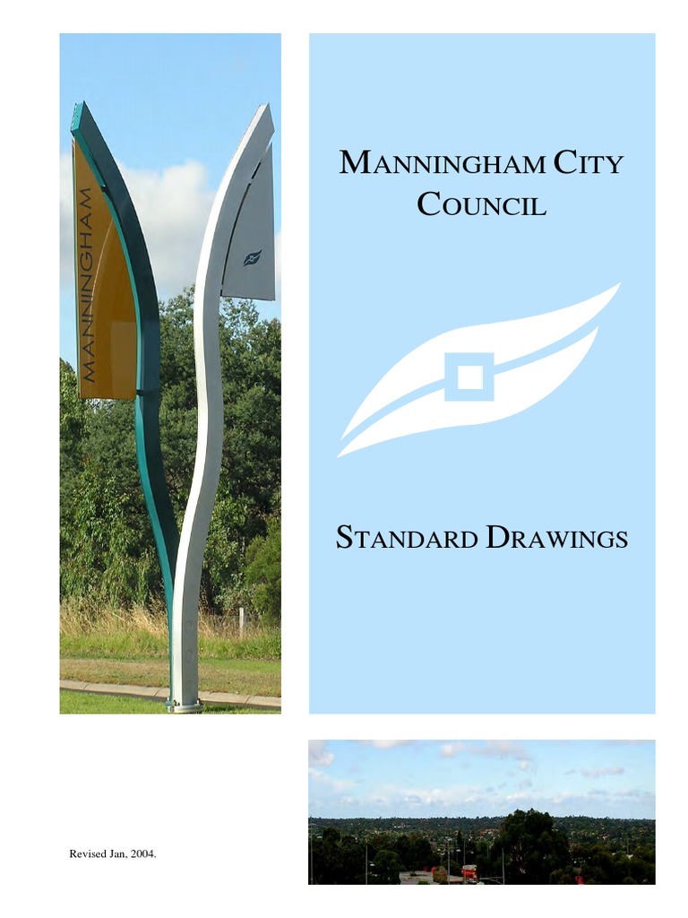 Manningham City Council - Drains Standard Drawings | PDF | Sidewalk | Road