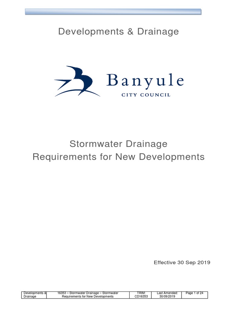 Stormwater Requirements For New Developments | PDF | Stormwater | Storm ...