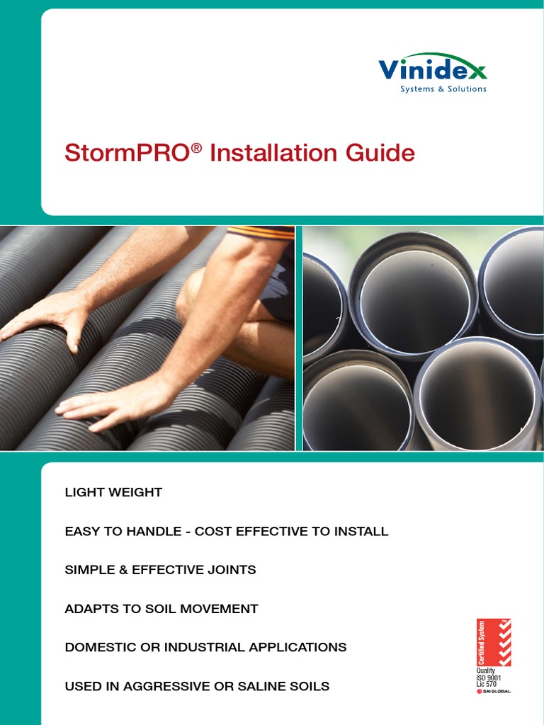 VIN331 StormPRO Installation Guide | PDF | Pipe (Fluid Conveyance ...